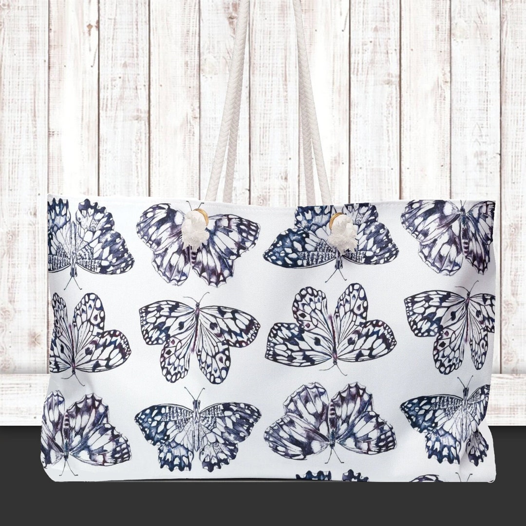 Monarch Butterfly Large Tote Bag ~ Butterfly Weekender Bag~ Huge ...