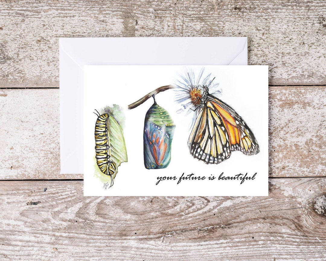 Monarch Greeting Card ~ Monarch Note Card Set ~ A7 or A2 Monarch Card ...