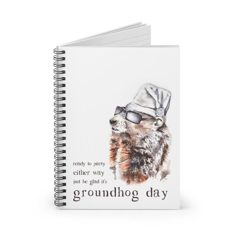 Groundhog Day Notebook | Ground Hog Day Movie Spiral Journal | Gift for ...
