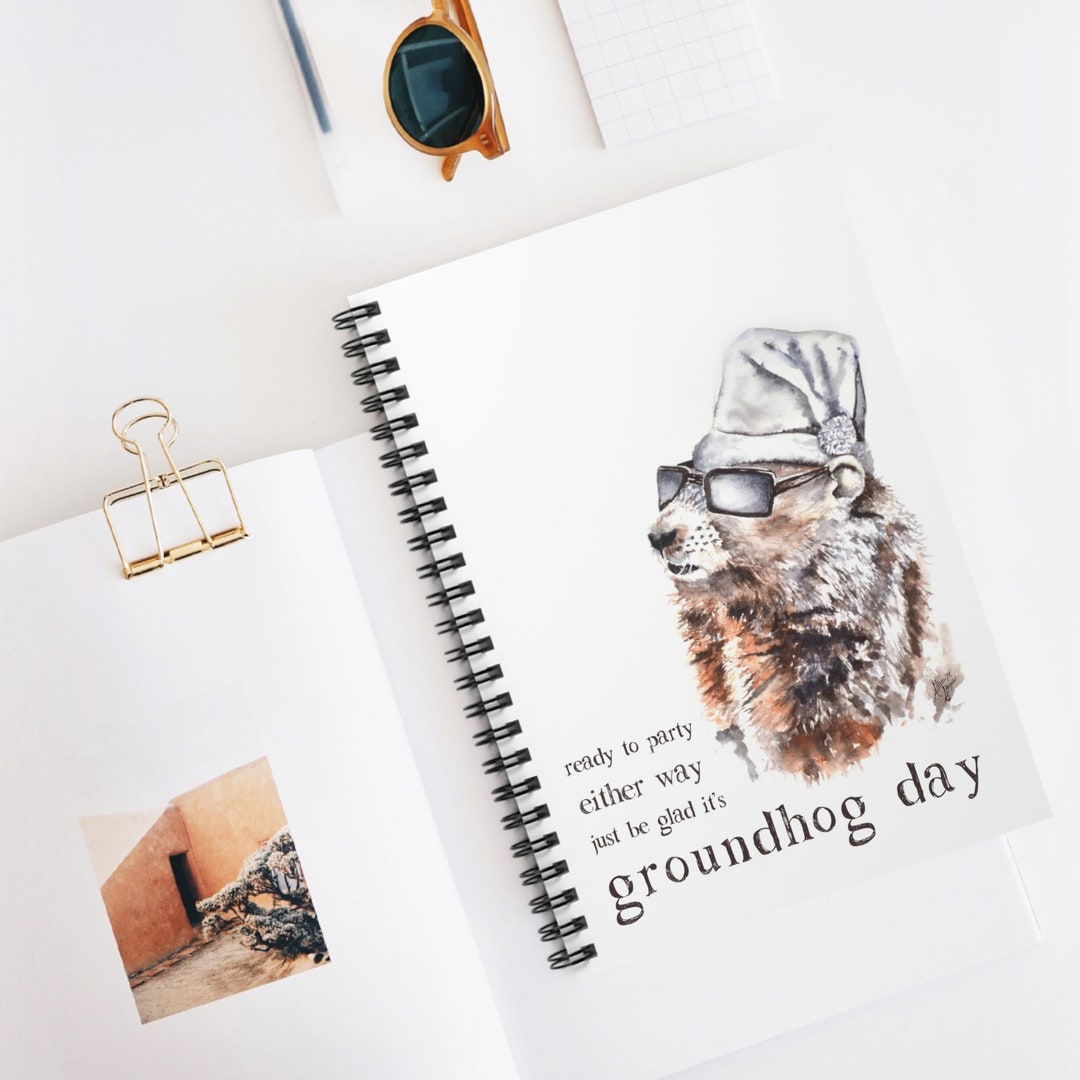 Groundhog Day Notebook | Ground Hog Day Movie Spiral Journal | Gift for ...