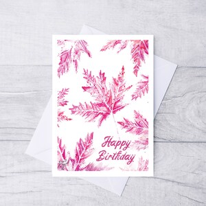 Printable Fall Happy Birthday Card ~ Autumn Leaf Digital Birthday Card ...