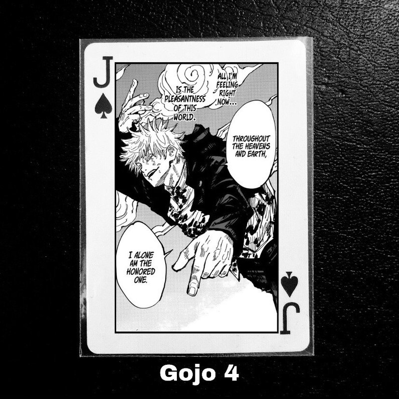 Gojo Satoru Plastic Playing Card - Etsy