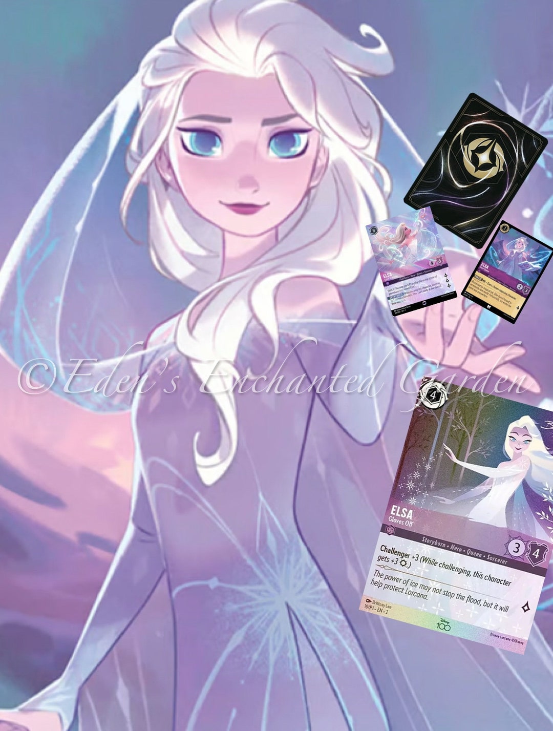 Lorcana Trading Card Binder Vinyl Decal the Snow Queen - Etsy