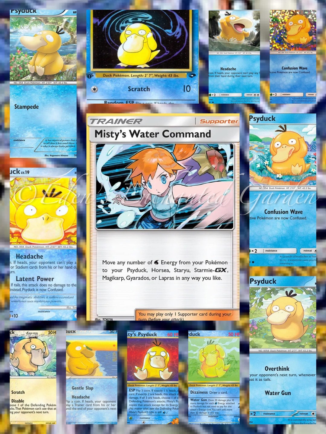 Pokémon Trading Card Binder Vinyl Decal Psyduck - Etsy