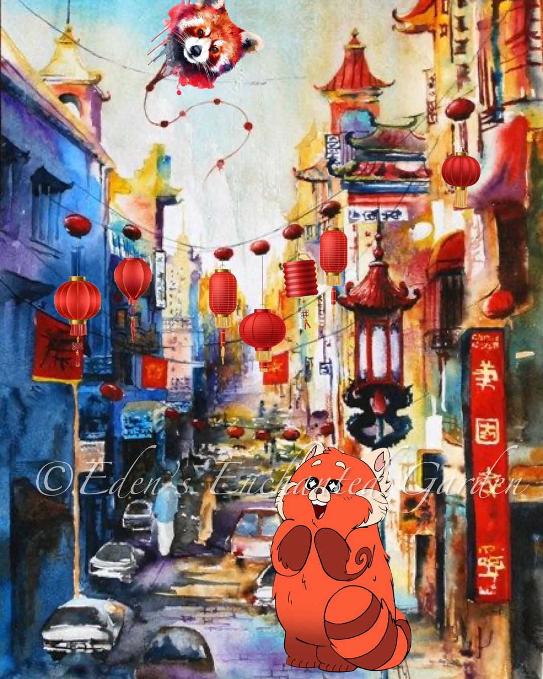 Artistic Printable Chinatown - Etsy