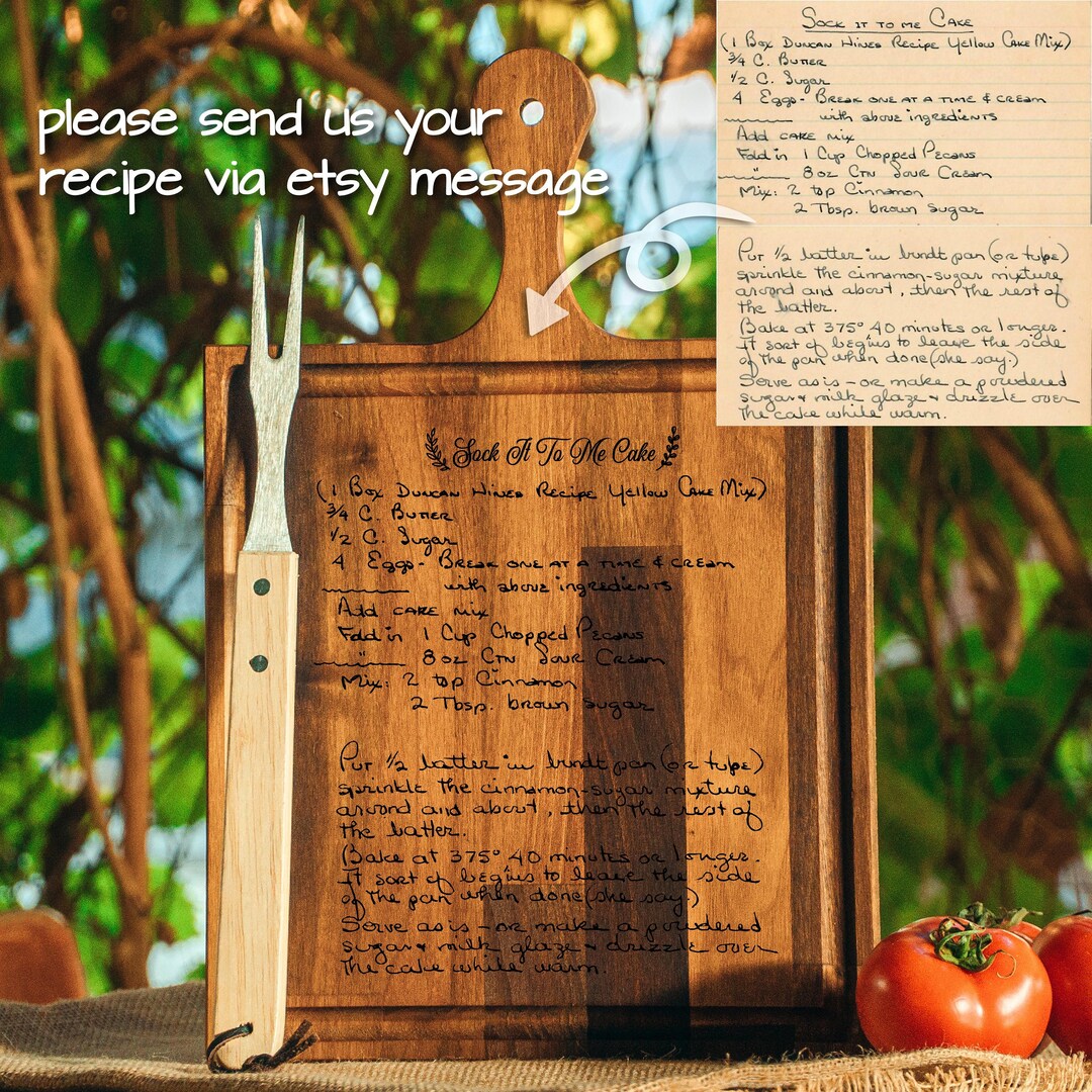 Recipe Cutting Board, Walnut Cutting Board, Custom Cutting Board ...