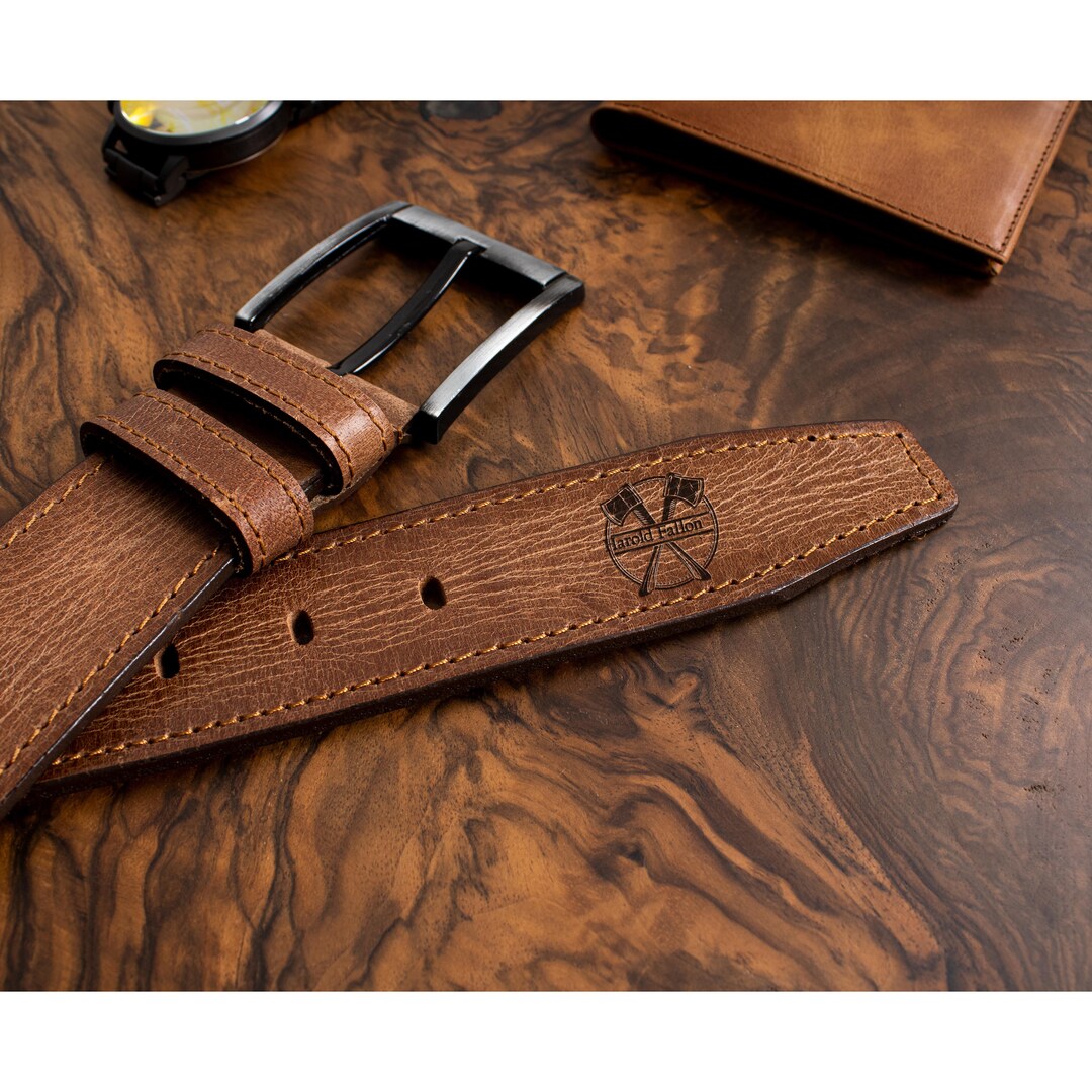 Custom Leather Belt, Custom Belt, 3rd Anniversary Gift, Father's Day ...