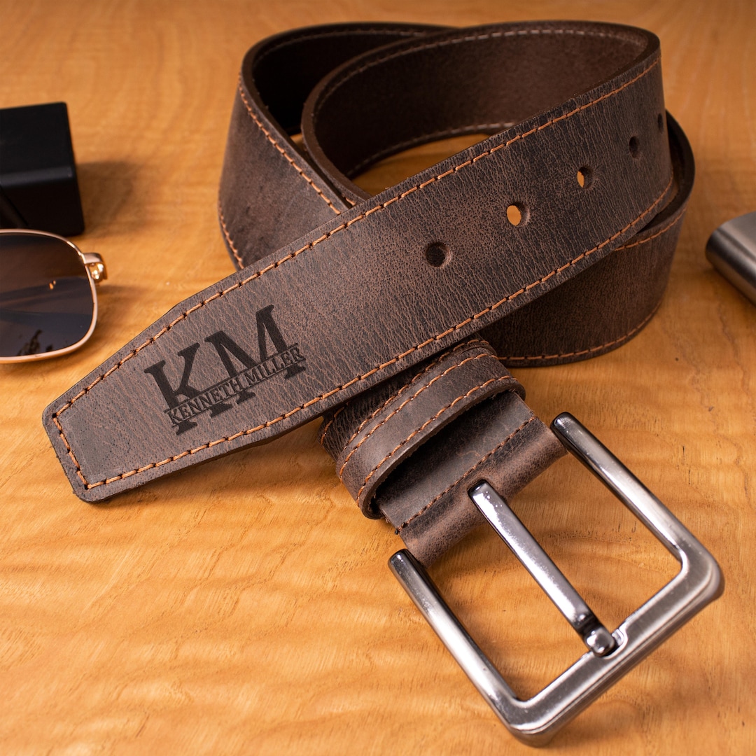 Leather Belt, Engraving Belt, Personalized Belt, Leather Anniversary ...