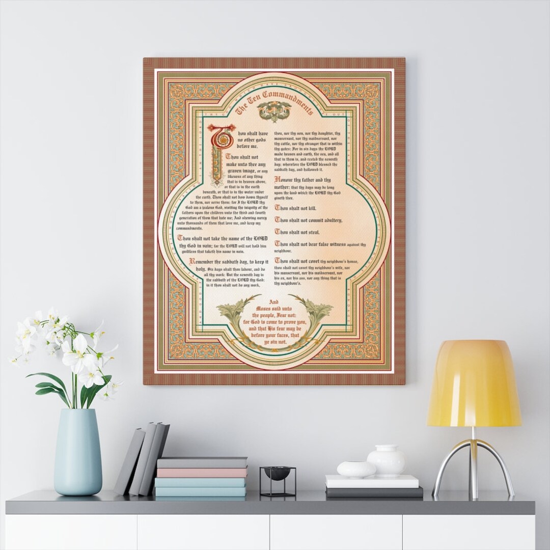 The Ten Commandments Canvas 24x30 Gallery Wrap Canvas Print 10 ...