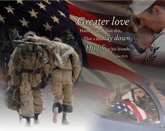 Jesus and Soldier Artwork, their Sacrifice, Art Print, Military Gift - Etsy