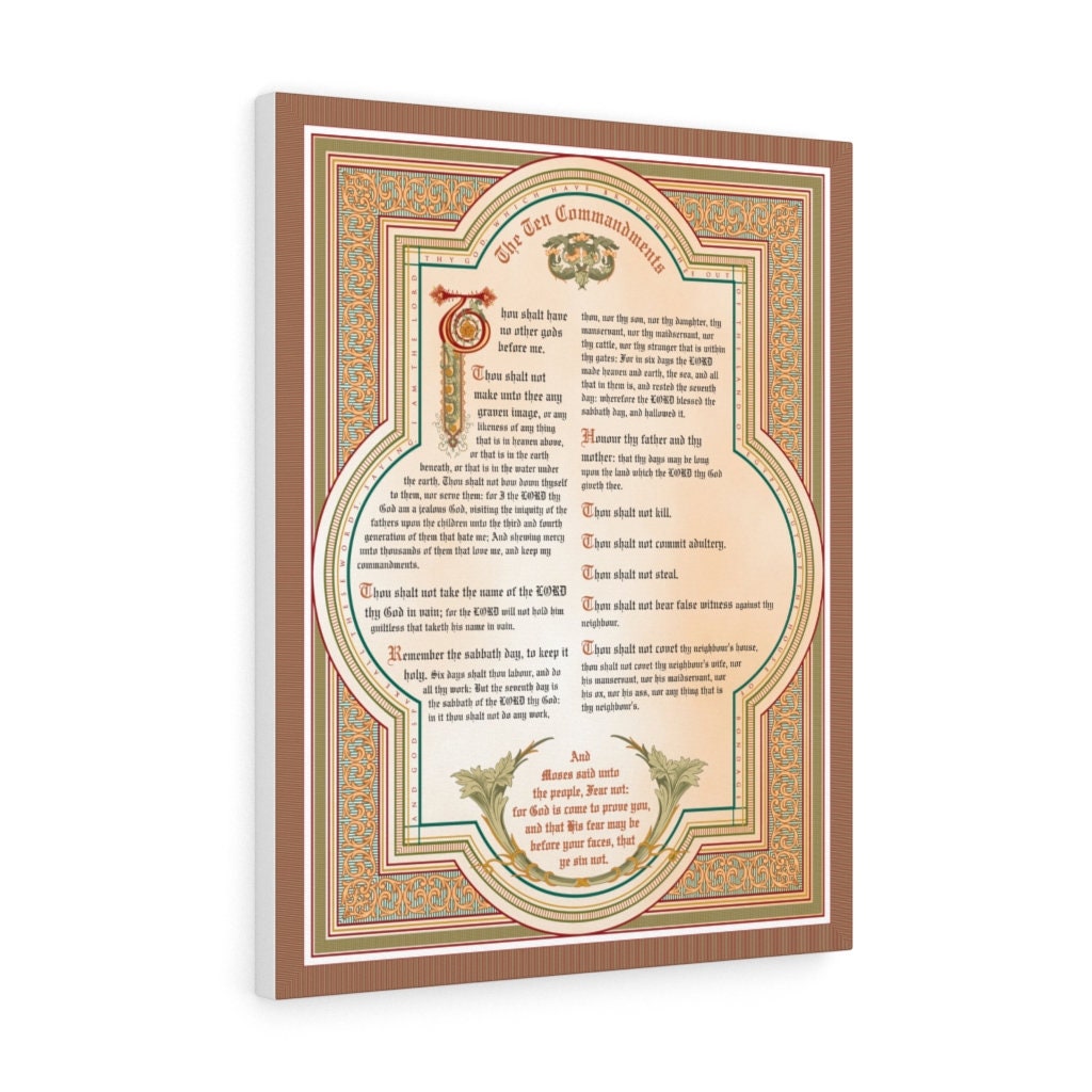 The Ten Commandments Canvas 24x30 Gallery Wrap Canvas Print 10 ...
