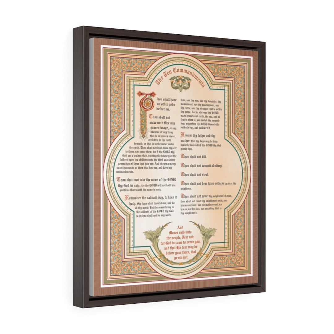 The Ten Commandments 16 X 20 Framed Canvas - Etsy