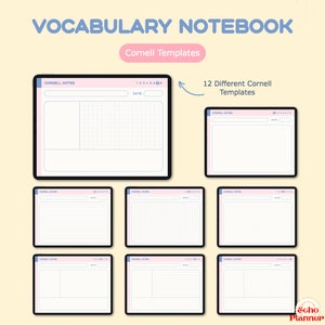 Language Learning Planner and Notebook | Grammar Digital Notebook ...