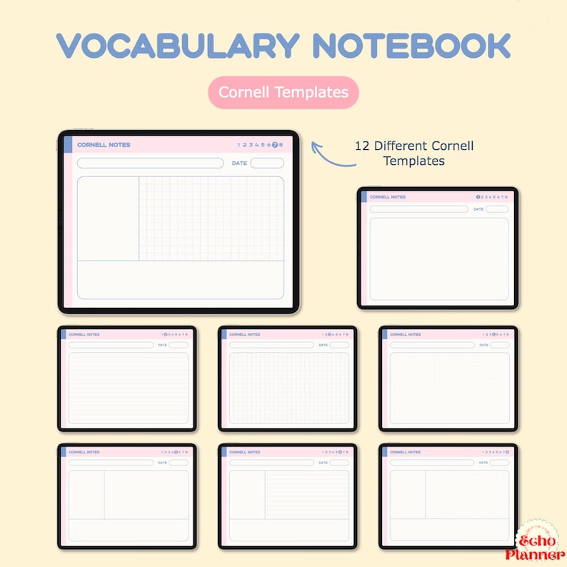 Language Learning Planner and Notebook Grammar Digital - Etsy