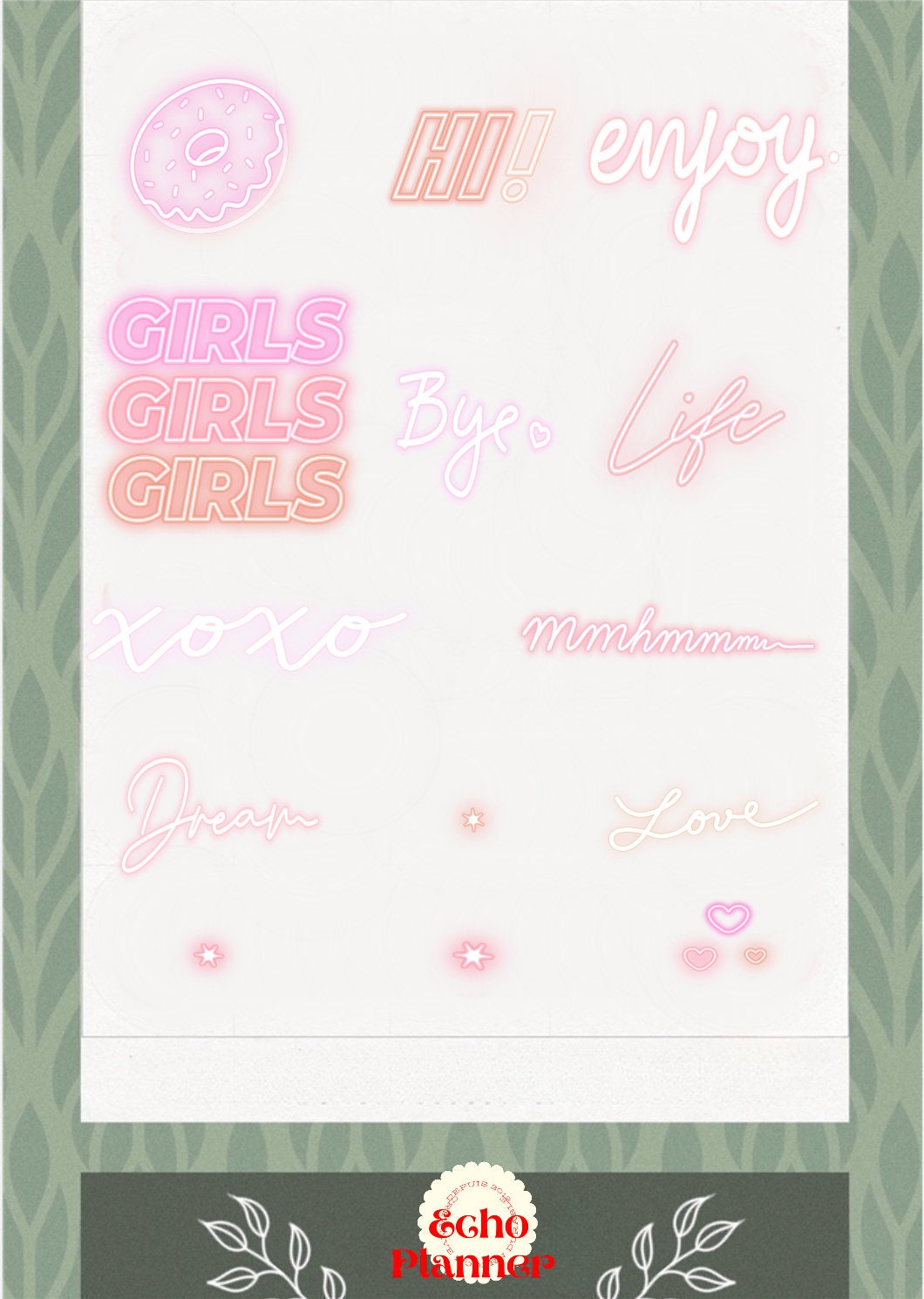 80's Neon Digital Stickers Neon Pre-cropped Goodnotes - Etsy