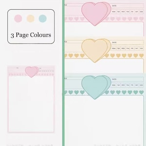 Cute Digital Page Templates for Note-taking Apps | Printable Notepaper ...