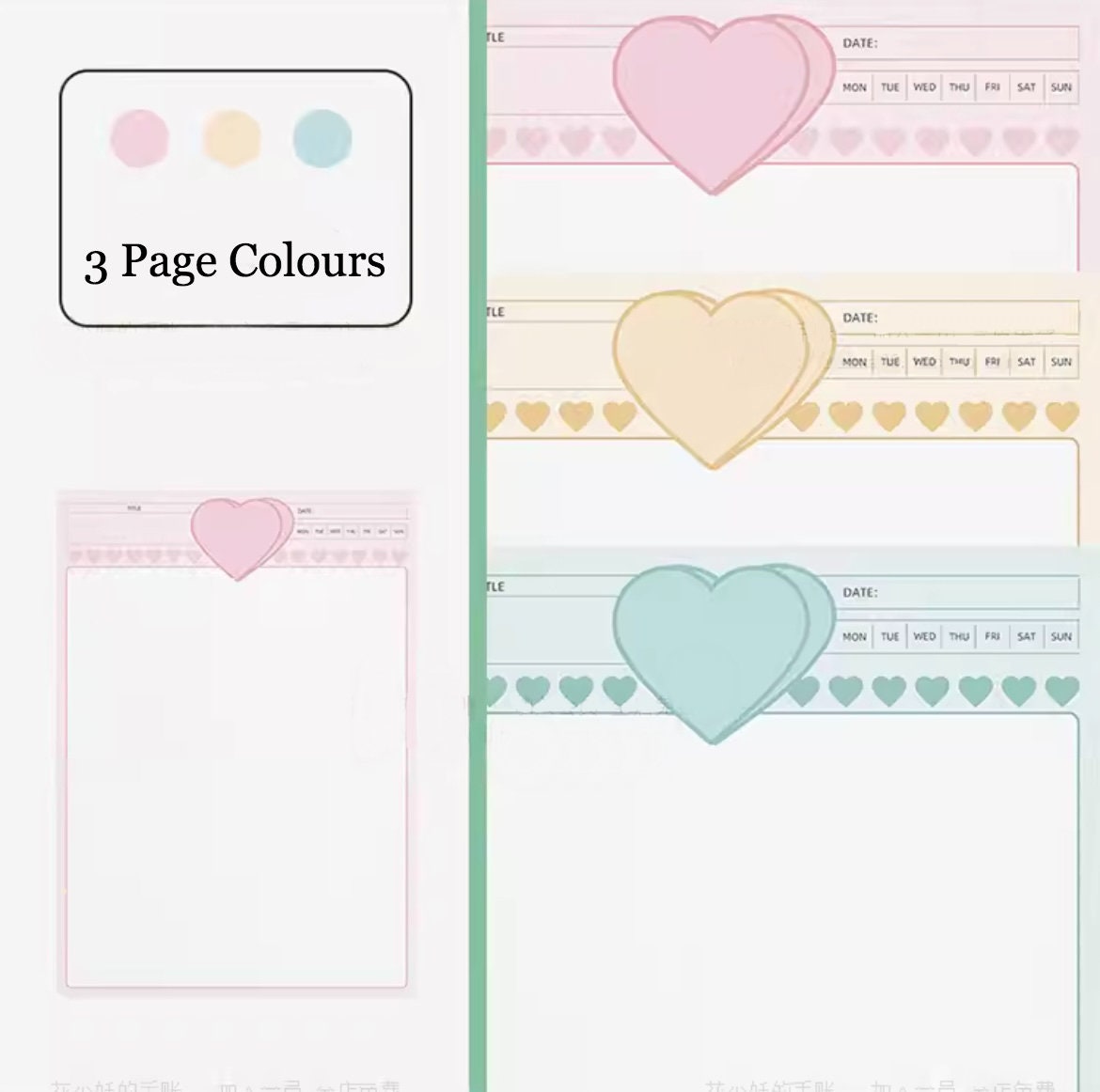 Cute Digital Page Templates for Note-taking Apps | Printable Notepaper ...