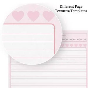Cute Digital Page Templates for Note-taking Apps | Printable Notepaper ...