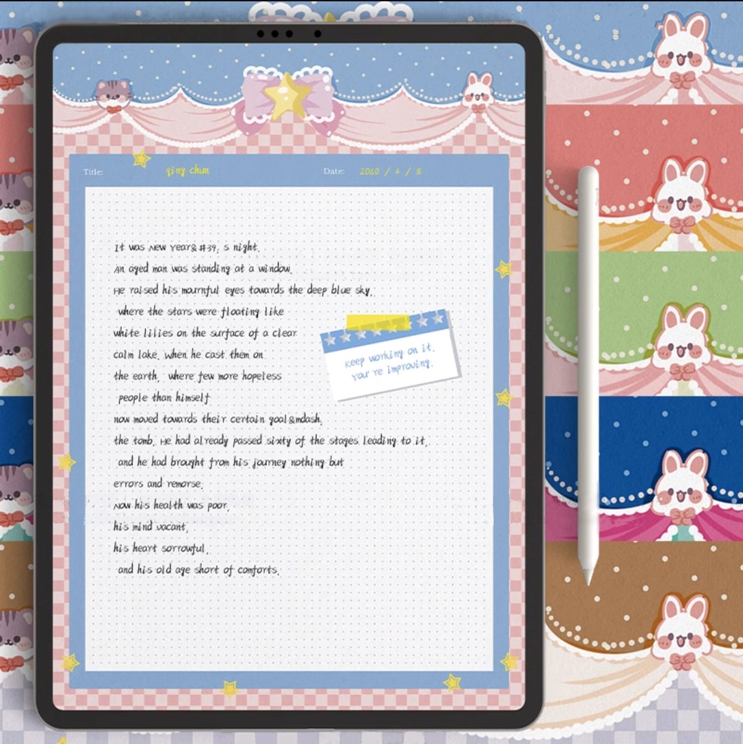Cute Colourful Digital Note Taking Templates | Study PDF Note Templates ...