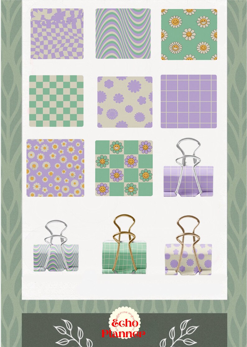 Sticky Notes & Paper Clips Digital Stickers: Planner Stickers (PNG ...