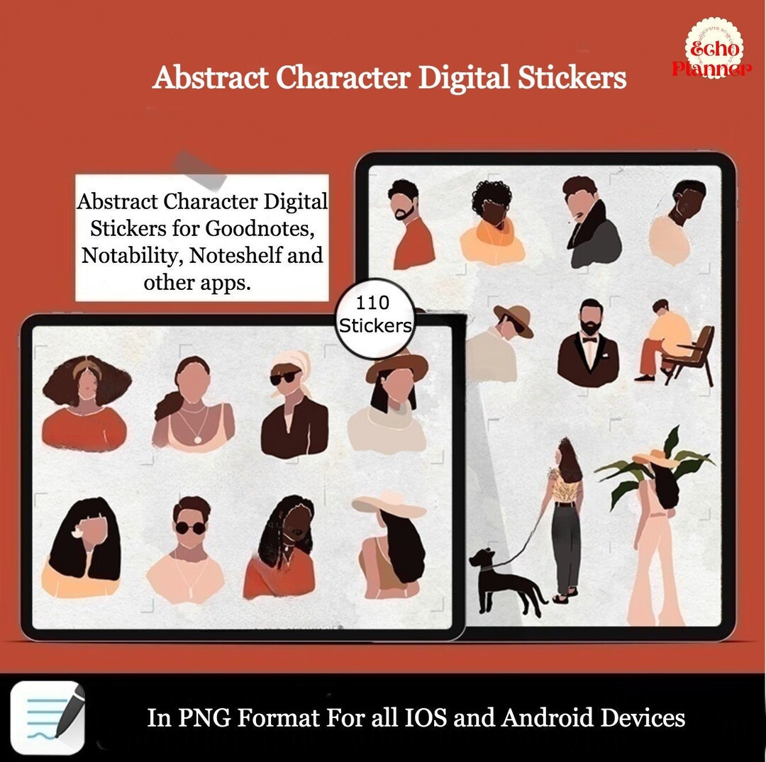 Character Digital Stickers| Men Women Stickers | Everyday Life Icon ...