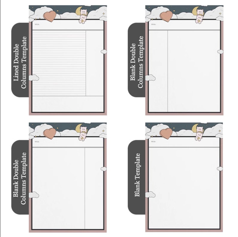 Cute Digital Note Taking Templates Digital Notebook Page - Etsy