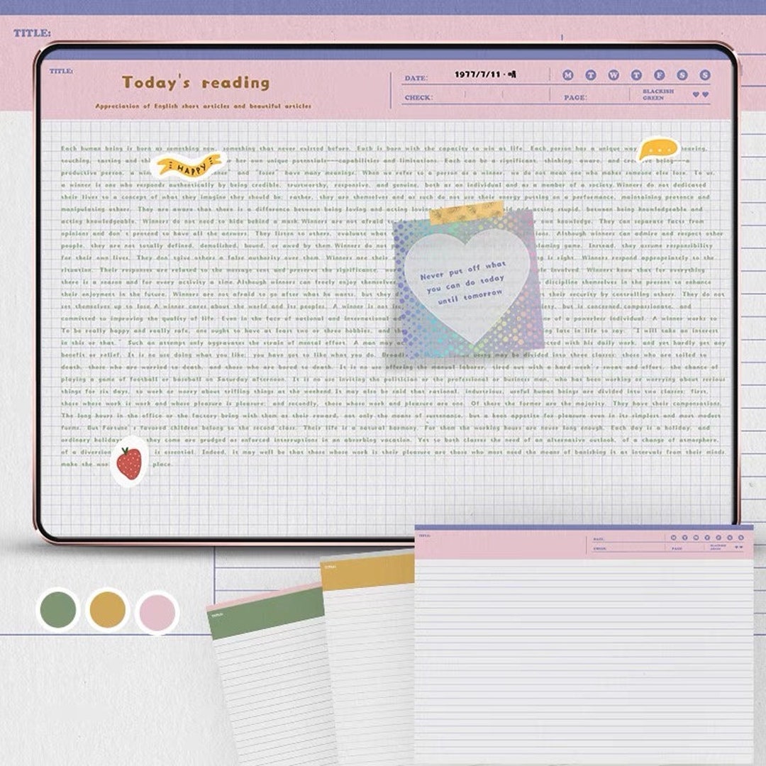 Landscape Digital Note Templates in 3 Colors Cornell Student Digital ...