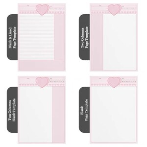 Cute Digital Page Templates for Note-taking Apps | Printable Notepaper ...