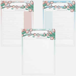 Colourful Floral Digital Note Paper Templates | Digital Cornell Notes ...