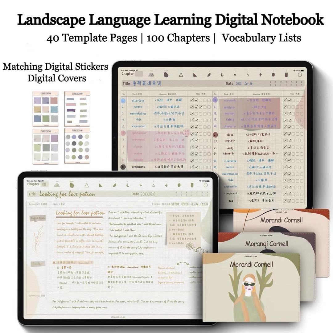 Vocabulary Digital Notebook | Digital Language Study Notebook in PDF ...