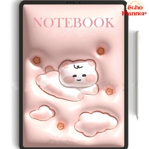 3D Digital Notebook Cover | Cute Notebook Covers | Cartoon Notability ...