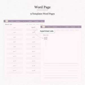 Vocabulary & Grammar Digital Notebook With Digital Stickers and Word ...