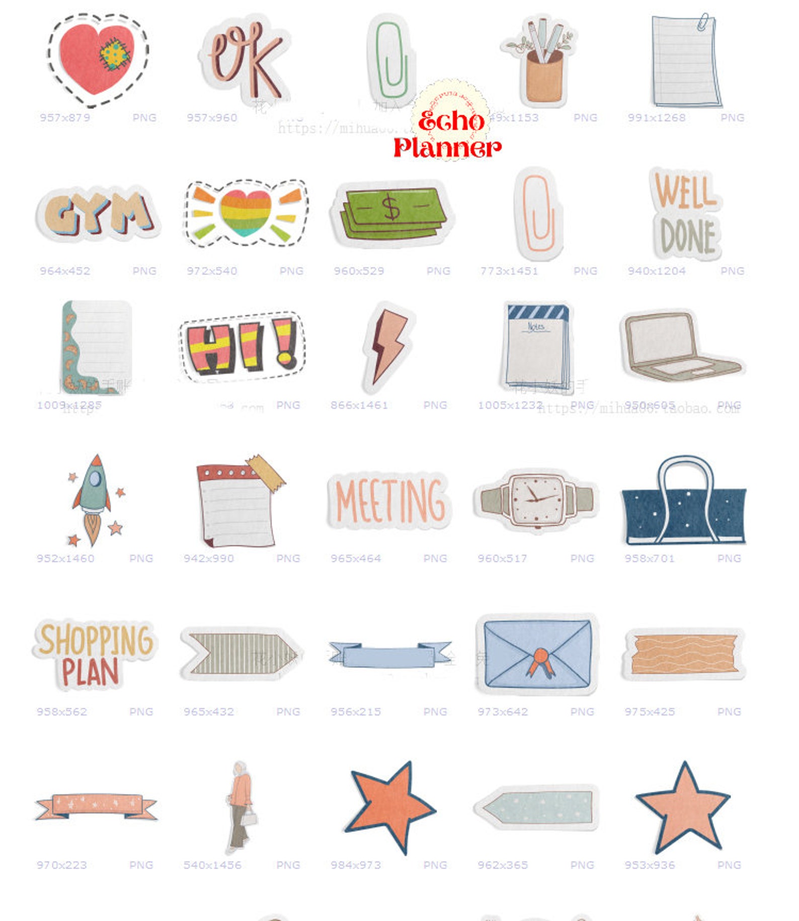 Daily Life Digital Stickers: 148+ Planner Stickers (goodnotes ...