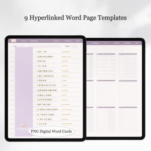 Vocabulary & Grammar Digital Notebook With Digital Stickers and Word ...