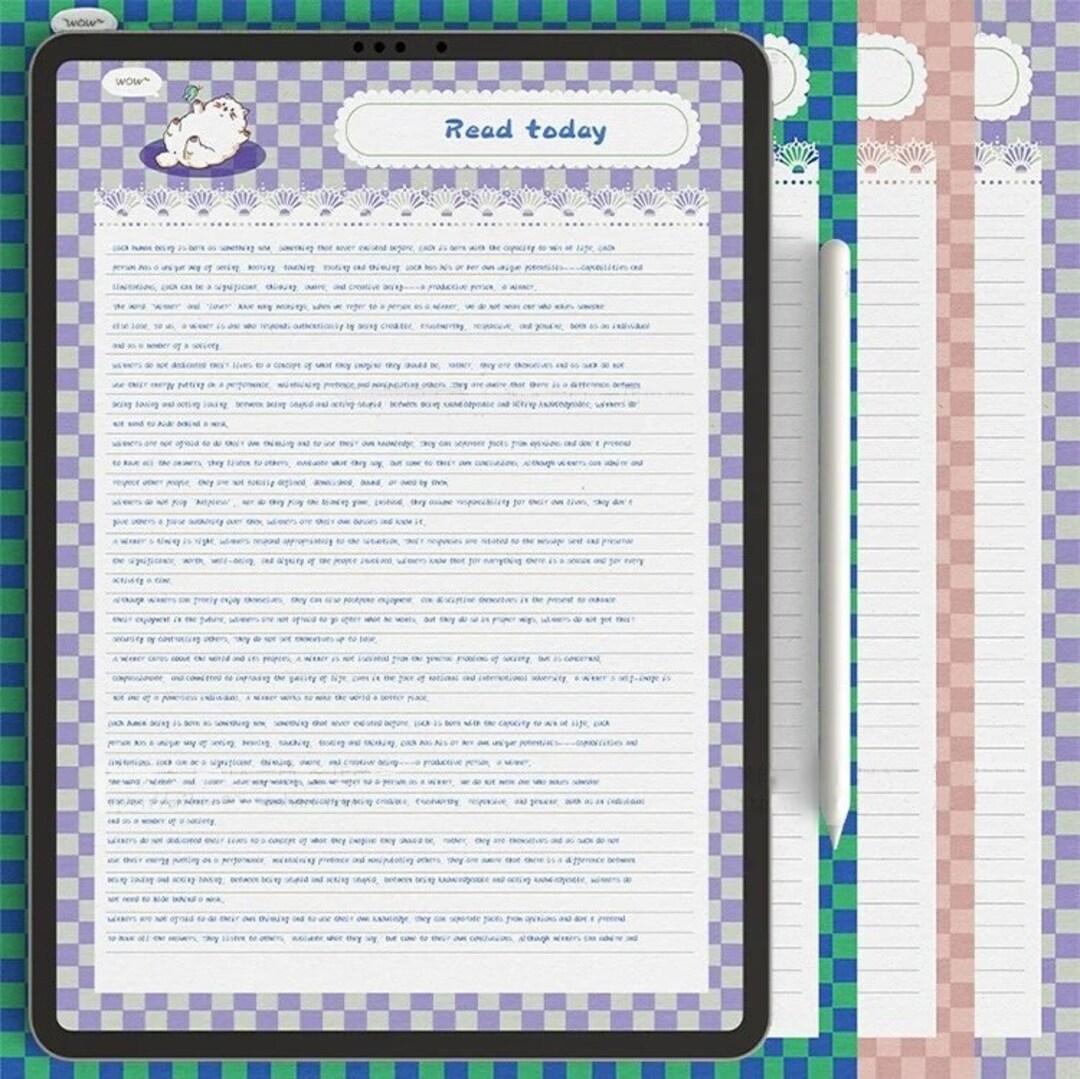 Note Paper Digital Templates | Reading Notes Templates | Printable ...