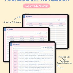 Language Learning Planner and Notebook | Grammar Digital Notebook ...