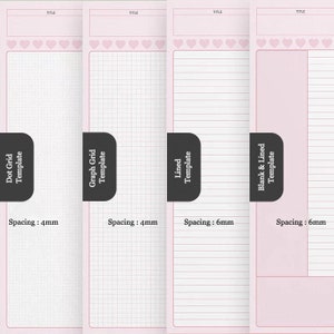 Cute Digital Page Templates for Note-taking Apps | Printable Notepaper ...