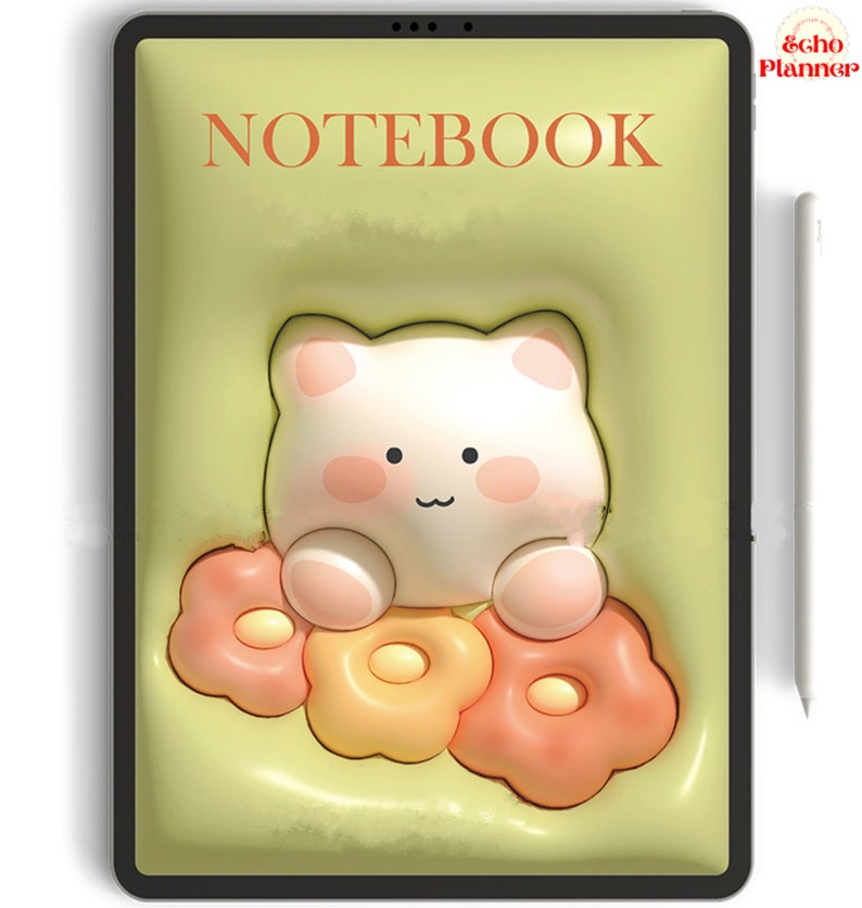 3D Digital Notebook Cover Cute Notebook Covers Cartoon - Etsy