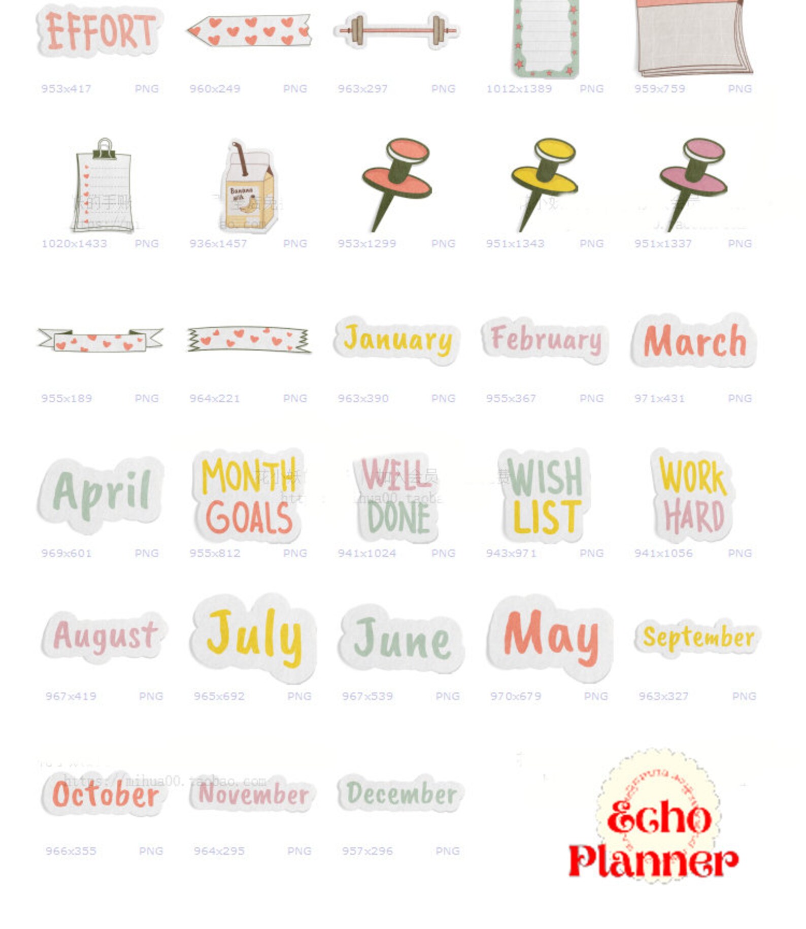Daily Life Digital Stickers: 148+ Planner Stickers (goodnotes ...