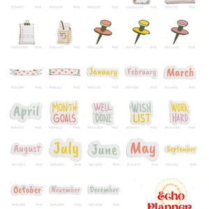 Daily Life Cute Digital Stickers for Digital Planner | Goodnotes ...