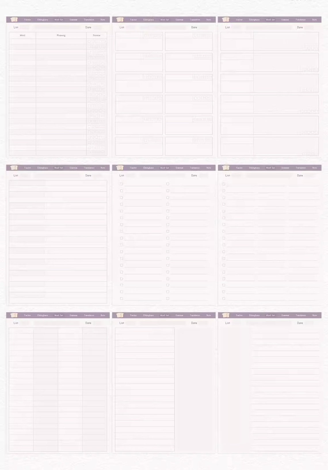 Vocabulary & Grammar Digital Notebook With Digital Stickers and Word ...