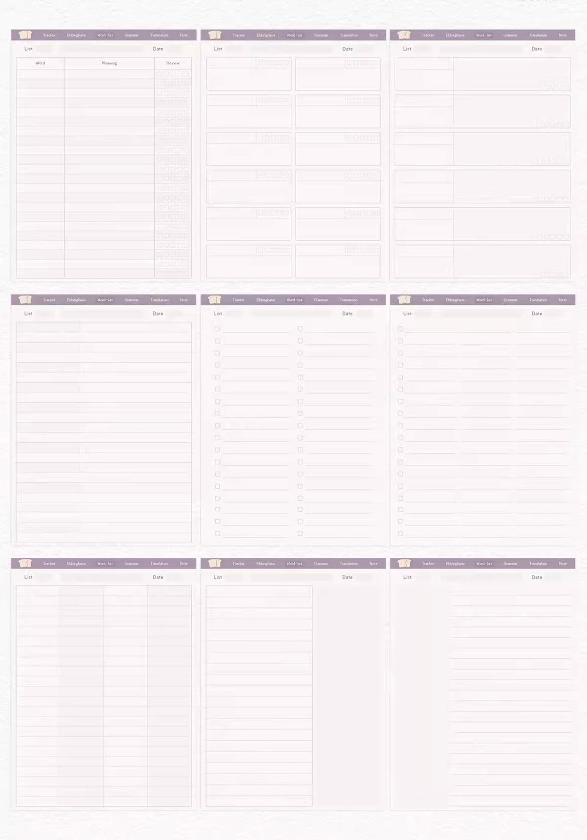 Vocabulary & Grammar Digital Notebook With Digital Stickers and Word ...