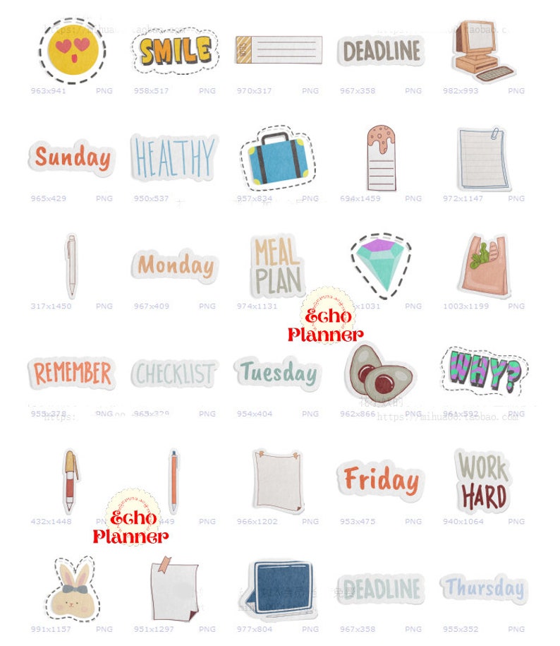 Daily Life Cute Digital Stickers for Digital Planner Goodnotes ...