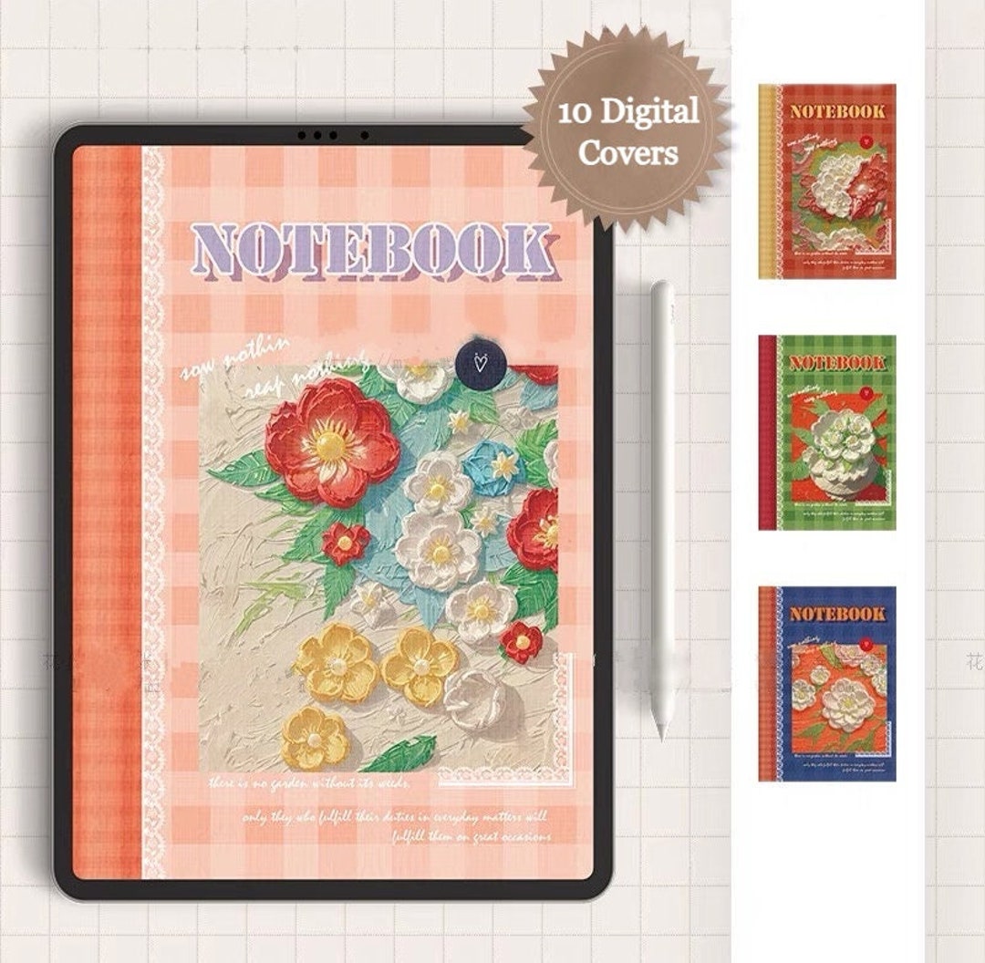 Flower Digital Notebook Covers |plant Lovers Digital Planner Covers ...