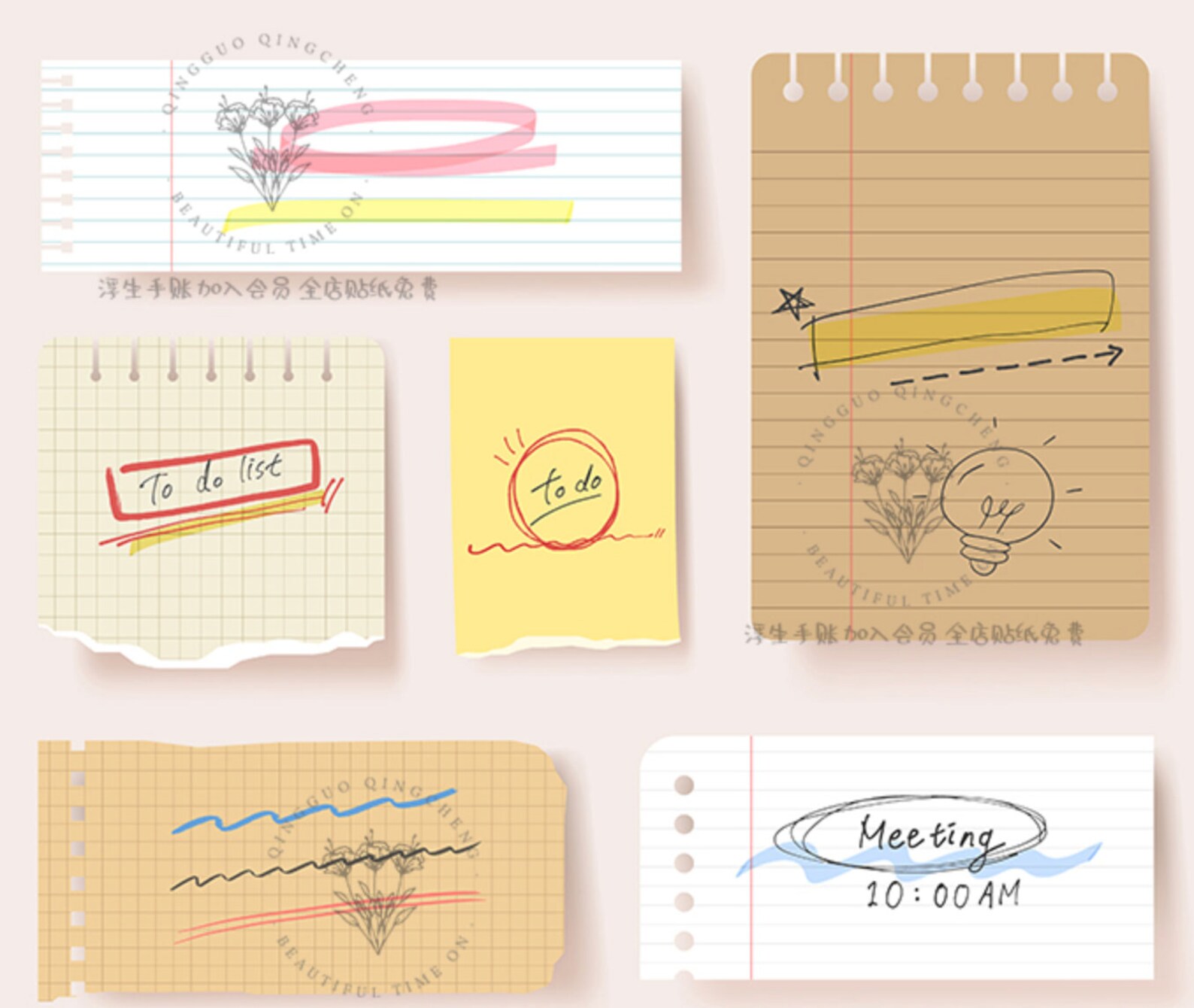 Digital Sticker Book for Goodnotes PNG Files of Digital | Etsy