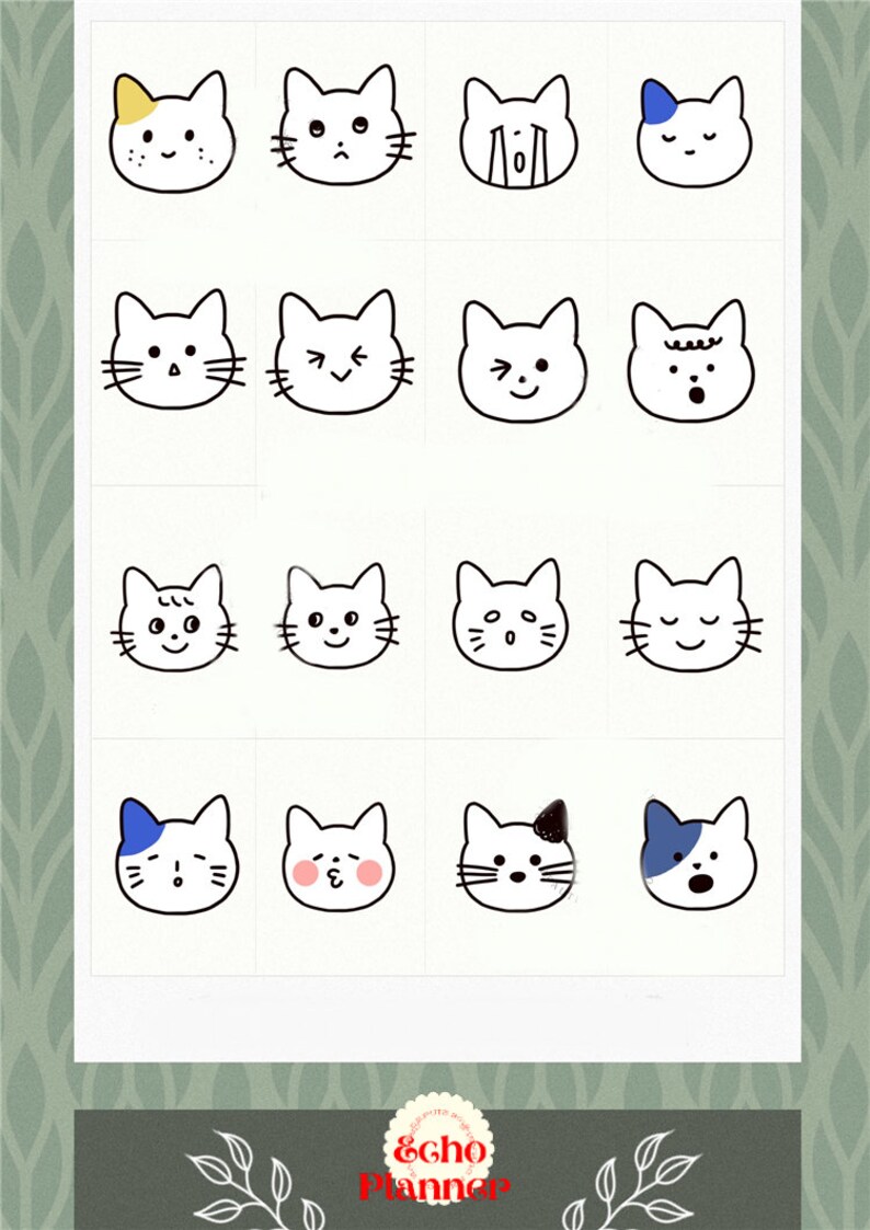 Cute Cartoon Digital Stickers | Kitty Cat Stickers | Pastry Goodnotes ...