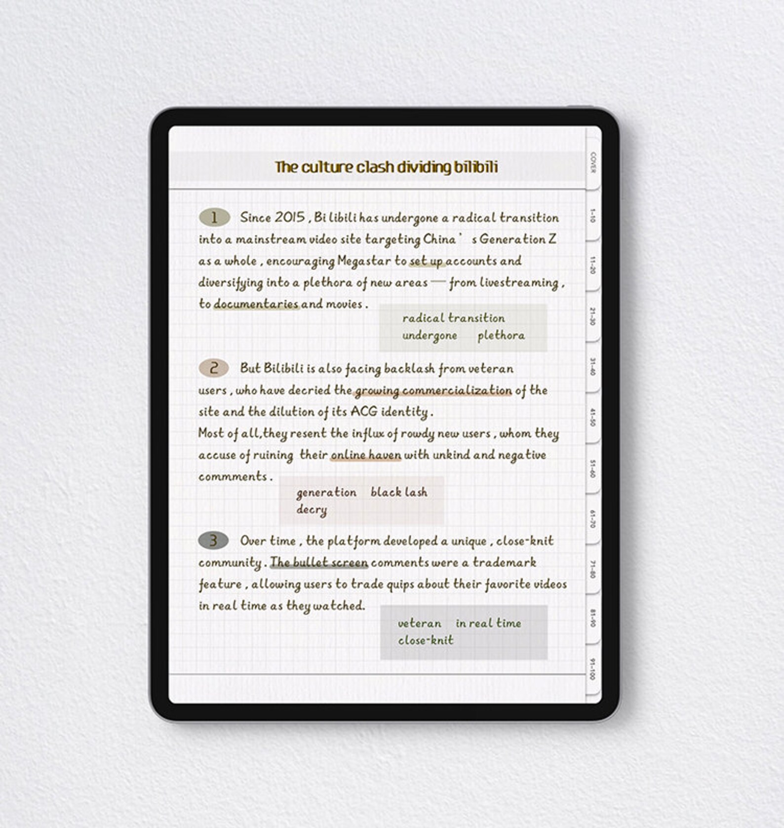 Digital Student Planner With Hyper Linked Tabs Colour Stickers - Etsy