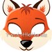 Fox Printable Mask Animal Masks for Kids Party Printable Coloring Page ...
