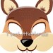 Squirrel Printable Mask Animal Masks for Kids Party Printable Coloring ...