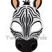 Zebra Printable Mask Animal Masks for Kids Party Printable Coloring ...